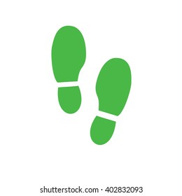 Green Shoe Print Vector Illustration Stock Vector (Royalty Free ...