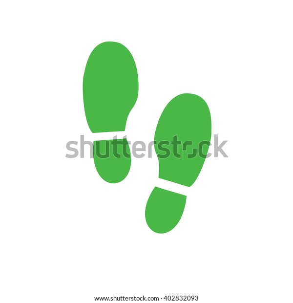 Green Shoe Print Vector Illustration Stock Vector (Royalty Free ...