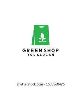 Green Shop Logo Simple Vector Stock Vector (Royalty Free) 1633560496 ...