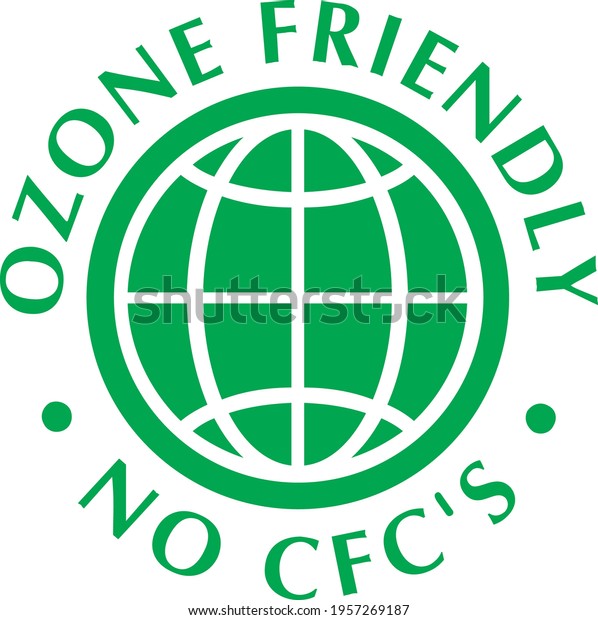 Green Sign Board Ozone Friendly No Stock Vector (Royalty Free ...