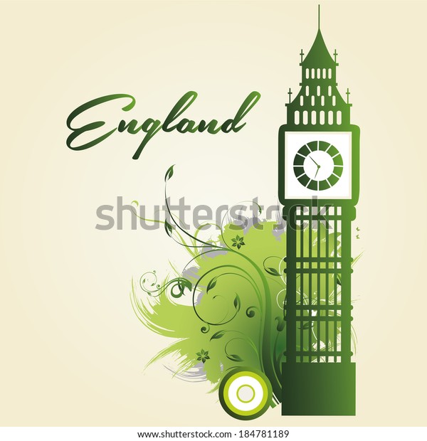 Green Silhouette Big Ben Some Textures: เวกเตอร์สต็อก (ปลอดค่าลิขสิทธิ์ ...