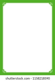 Green Simple Border Frame Book Cover Stock Vector (Royalty Free ...