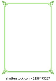 Green Simple Line Border Frame Vector Stock Vector (Royalty Free ...