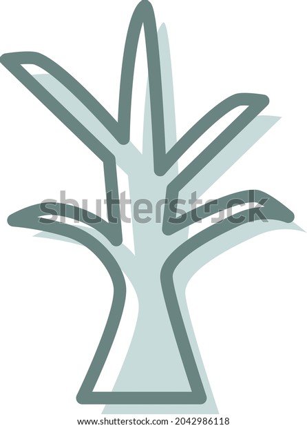 Green Skinny Tree Illustration Vector On Stock Vector (Royalty Free ...