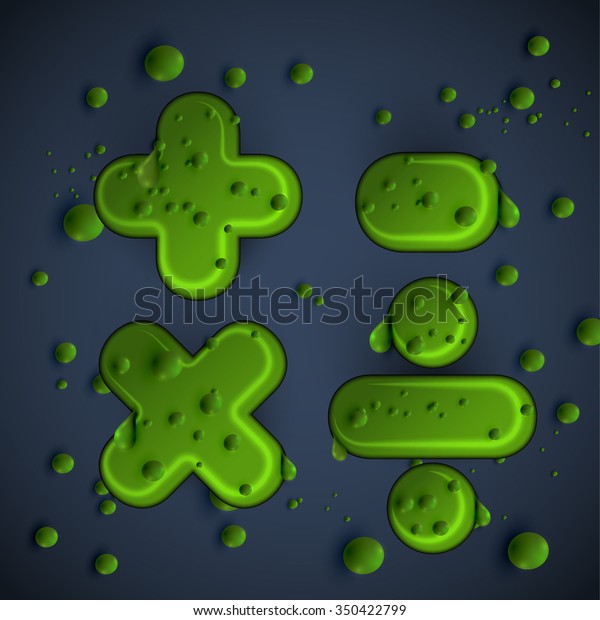 Green Slime Signs Vector Stock Vector (Royalty Free) 350422799 ...