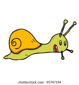 Green Snail Cartoon Stock Vector (Royalty Free) 95747194