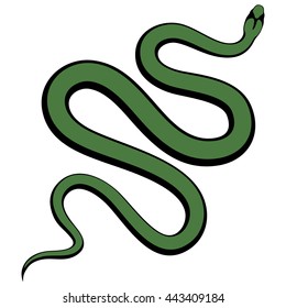 Green Snake Vector Stock Vector (Royalty Free) 443409184