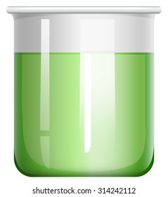 Green Solution Glass Beaker Illustration Stock Vector (Royalty Free ...
