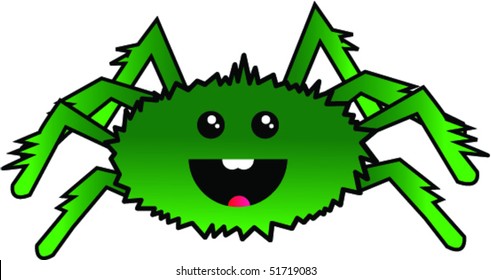 Green Spider Cartoon Vector Stock Vector (Royalty Free) 51719083 ...