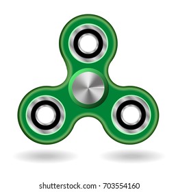 Green Spinner On White Background Shadows Stock Vector (Royalty Free ...