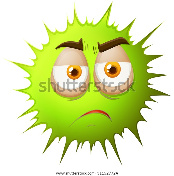 Green Splash Sad Face Illustration Stock Vector (Royalty Free ...
