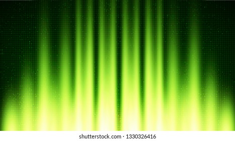 Green Spotlight On Circuit Microship Technology Stock Vector (Royalty ...
