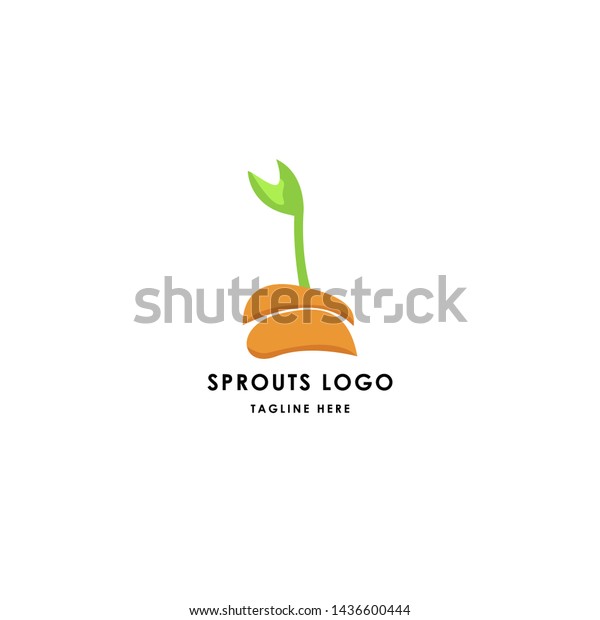 Green Sprout Icon Logo Modern Color Stock Vector (Royalty Free ...
