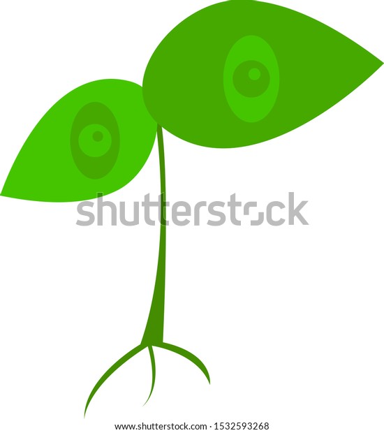 Green Sprout Patterns Form Eyes On Stock Vector (Royalty Free ...