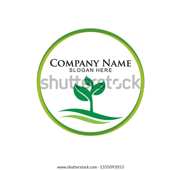 Green Sprout Tree Inside Circle Vector Stock Vector (Royalty Free ...