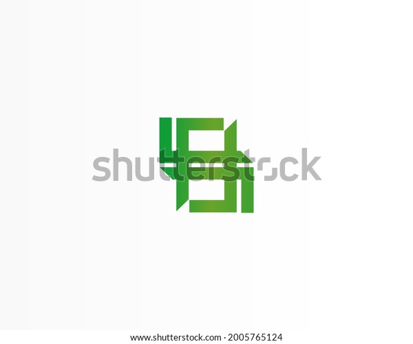 Green Square Concept Logo Design Template Stock Vector (Royalty Free ...