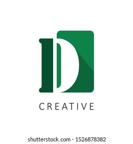 Green Square D Logo Letter Shadow Stock Vector (Royalty Free ...