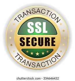 Green Ssl Secure Badge Gold Border: เวกเตอร์สต็อก (ปลอดค่าลิขสิทธิ์ ...