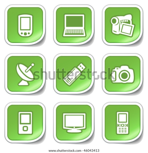 Green Sticker Icon 16 Stock Vector (Royalty Free) 46043413 | Shutterstock