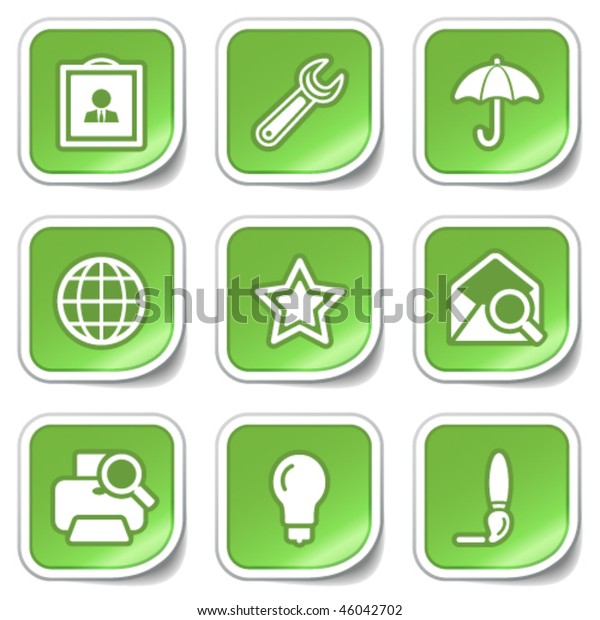 Green Sticker Icon 9 Stock Vector (Royalty Free) 46042702 | Shutterstock