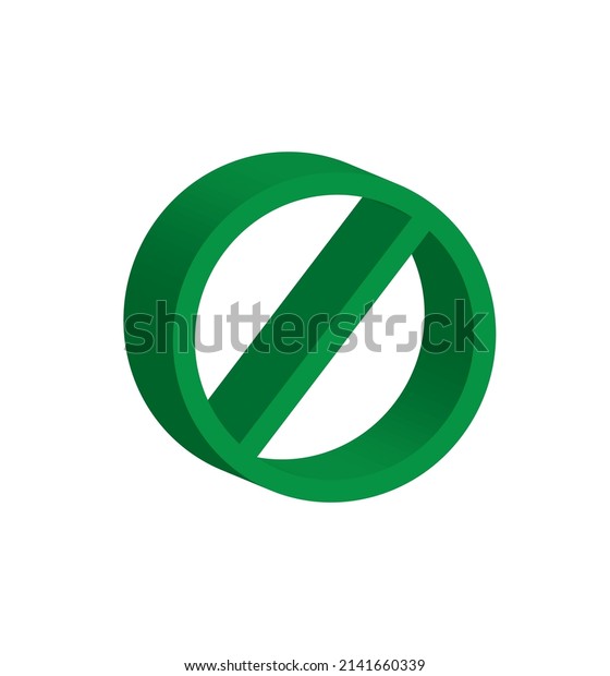 Green Stop Sign Icon On White Stock Vector (Royalty Free) 2141660339 ...