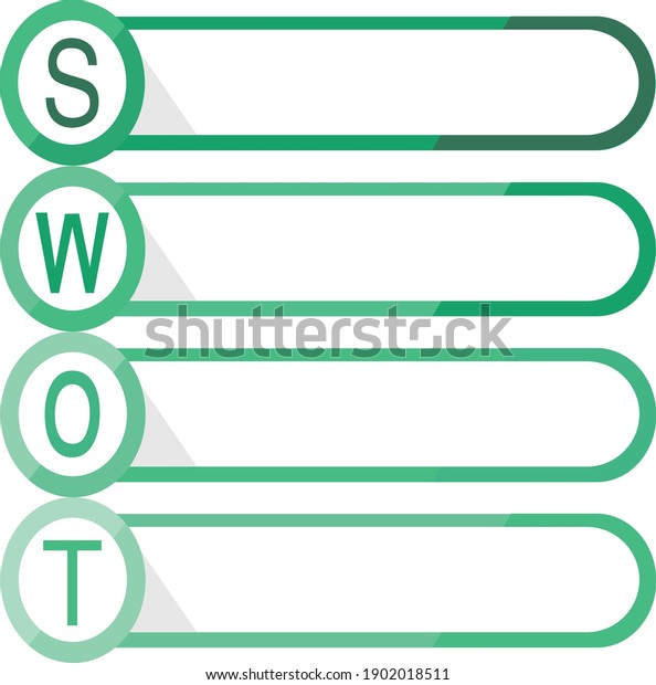 Green Swot Business Analysis Stock Vector (Royalty Free) 1902018511 ...