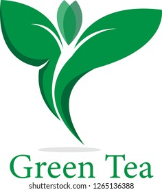 Green Tea Company Logo Stock Vector (Royalty Free) 1265136388