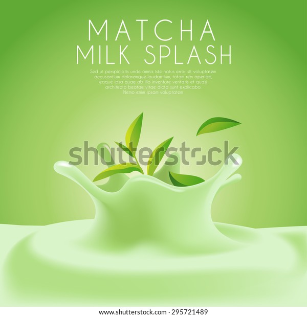 Green Tea Flavored Milk Label Template Stock Vector (Royalty Free ...
