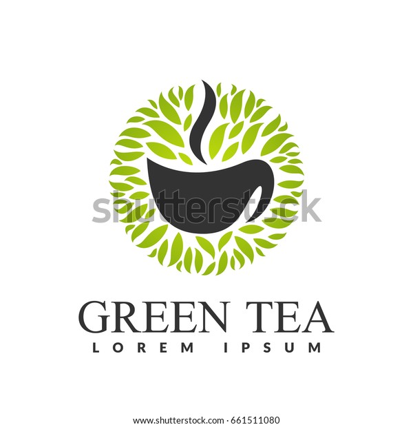 Green Tea Logo Tea Shop Tea Stock Vector (Royalty Free) 661511080 ...