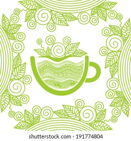 Green Tea Vector Illustration Stock Vector (Royalty Free) 191774804 ...