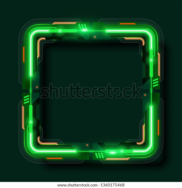 Green Technology Banner Design Square Banner Stock Vector (Royalty Free ...
