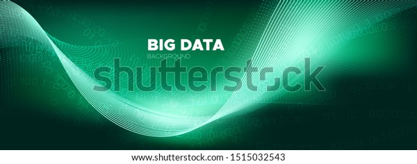 Green Technology Illustration Big Data Screen Stock Vector (Royalty ...