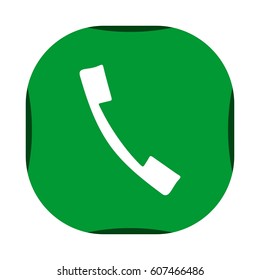 Green Telephone Icon Stock Vector (Royalty Free) 607466486 | Shutterstock