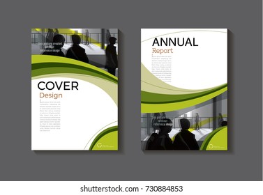 Green Template Book Cover Design Modern Stock Vector (Royalty Free ...