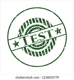 Green Test Distressed Rubber Stamp Stock Vector (Royalty Free ...
