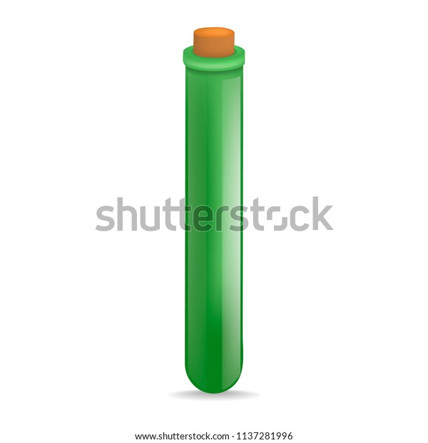Green Test Tube Mockup Realistic Illustration Stock Vector (Royalty ...