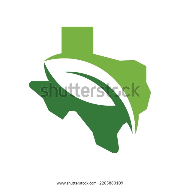 Green Texas Map Logo Design Template Stock Vector (Royalty Free ...