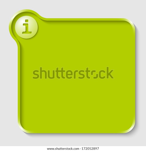 Green Text Box Any Text Info Stock Vector (Royalty Free) 172052897