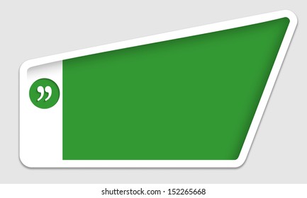 Green Text Frame Quotation Mark Stock Vector (Royalty Free) 152265668 ...