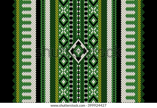 Green Themed Middle Eastern Traditional Carpet Stock Vector (Royalty ...