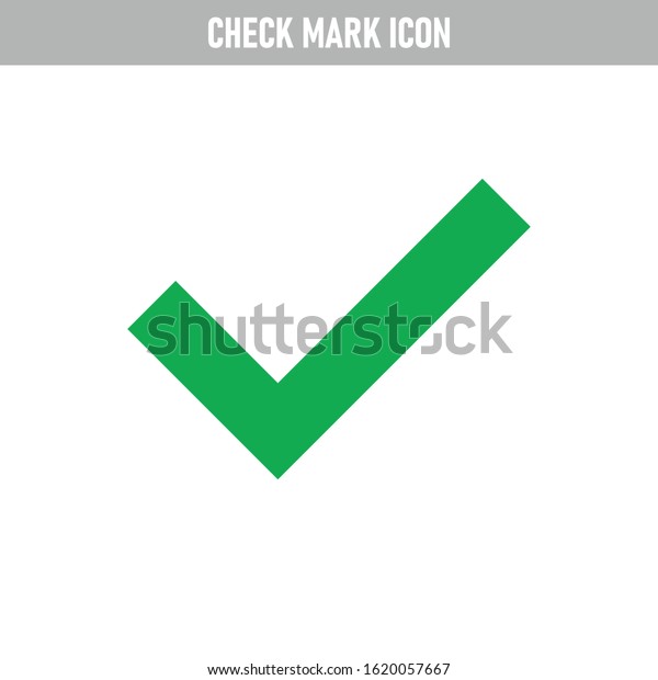 Green Tick Check Mark Icon Approval Stock Vector (Royalty Free ...