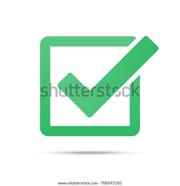 Green Tick Checkbox Vector Illustration Isolated: เวกเตอร์สต็อก (ปลอด ...
