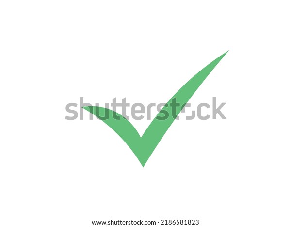 Green Tick Icon Check Mark Green Stock Vector (Royalty Free) 2186581823 ...