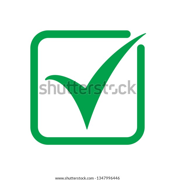 Green Tick Icon Vector Symbol Checkmark Stock Vector (Royalty Free ...