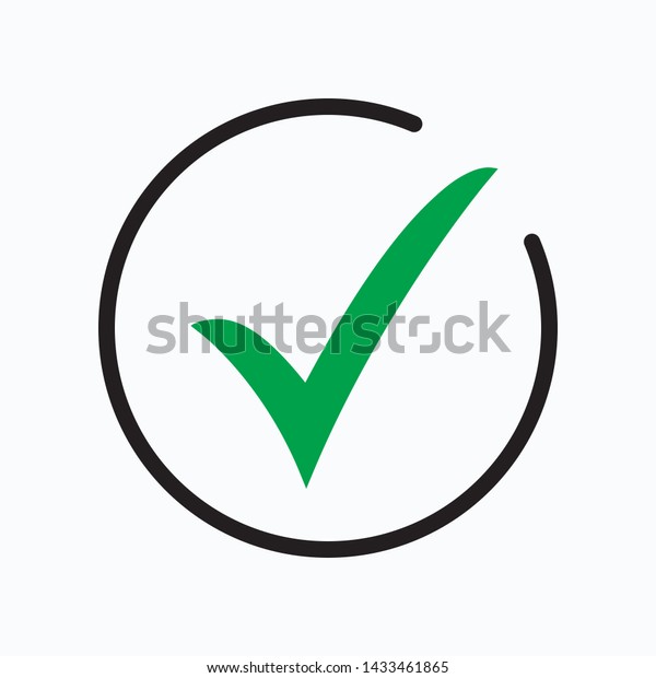 Green Tick Icon Vector Symbol Checkmark Stock Vector (Royalty Free ...