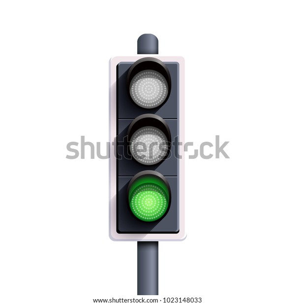 Green Traffic Light Stock Vector (Royalty Free) 1023148033
