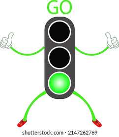 Green Traffic Light Vector Go Stock Vector (Royalty Free) 2147262769 ...