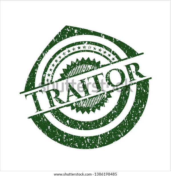 Green Traitor Distressed Rubber Texture Stock Vector (Royalty Free ...