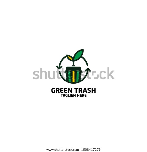 Green Trash Recycle Logo Design Stock Vector (Royalty Free) 1508417279 ...