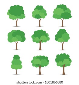 Simple Tree Ilustration Vector Set V1 Stock Vector (Royalty Free ...